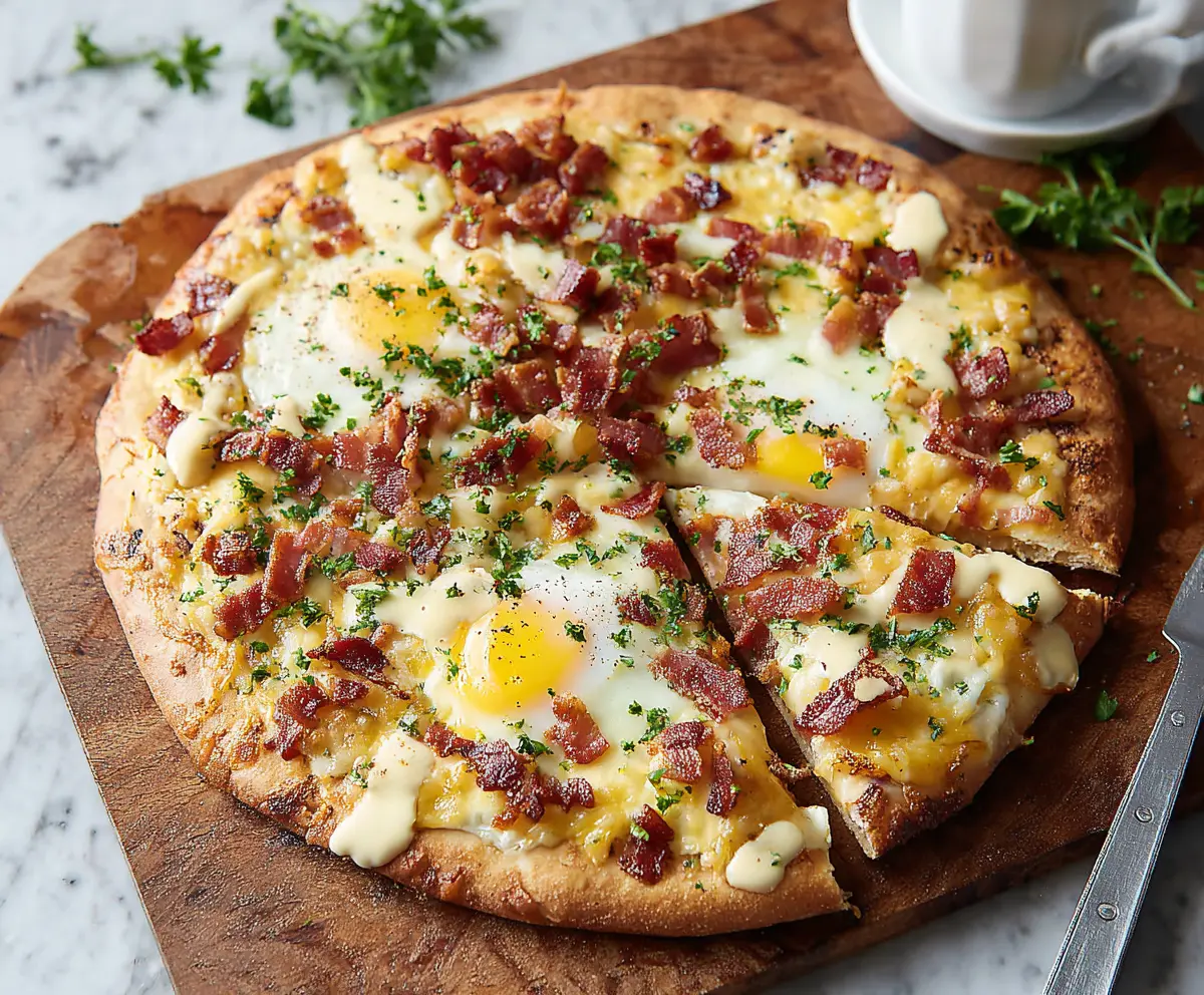 Bacon Egg Breakfast Pizza Recipe