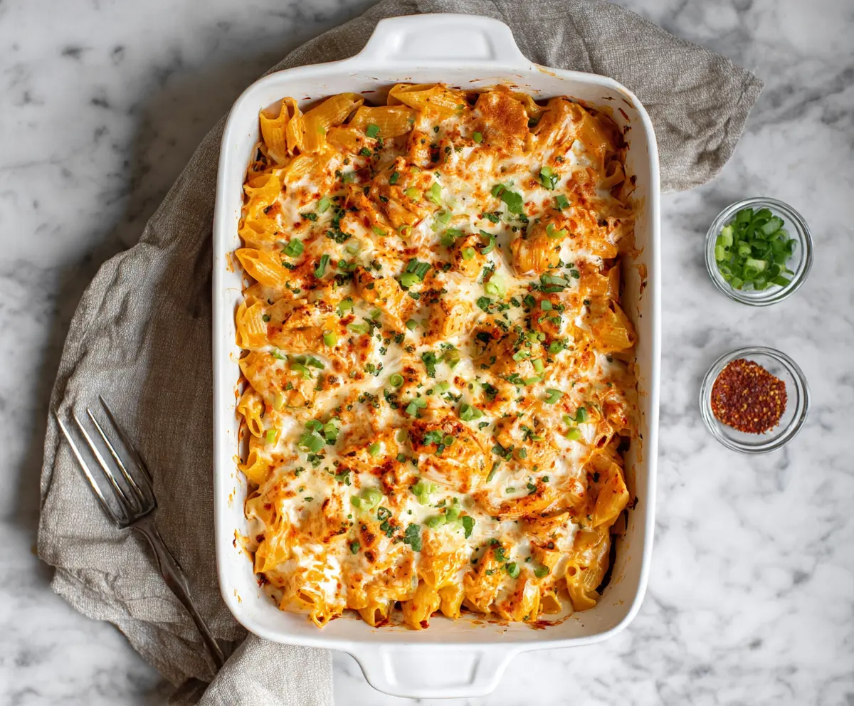 Buffalo Chicken Pasta Bake Recipe | Easy & Delicious