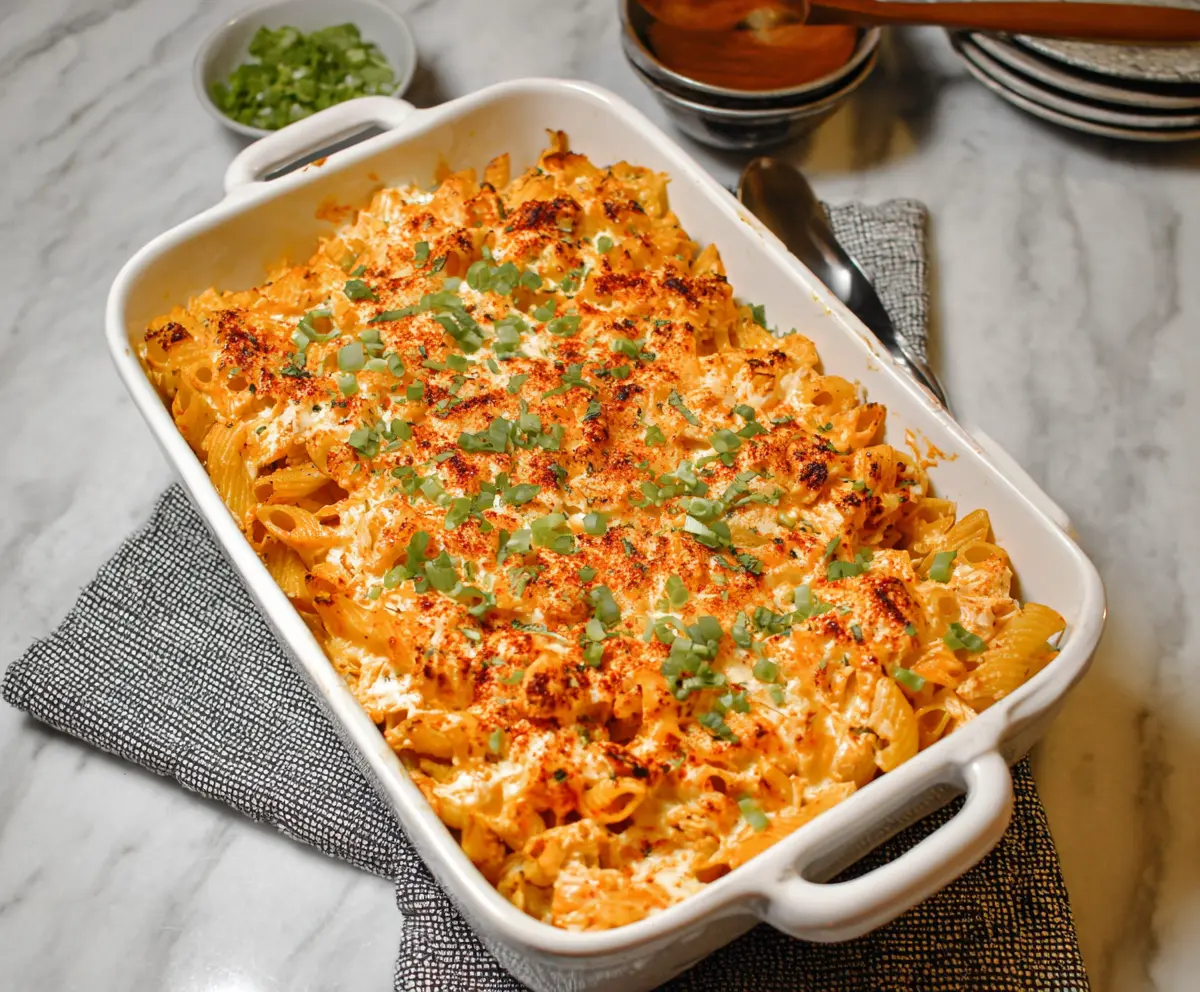 Buffalo Chicken Pasta Bake Recipe | Easy & Delicious