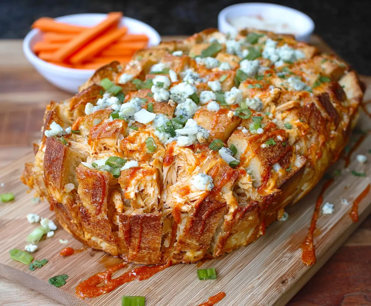 Buffalo Chicken Pull Apart Bread Recipe | Easy & Delicious